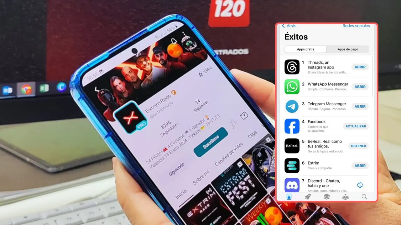 La app murciana Estrim entra en el 'top-6' de descargas de redes sociales